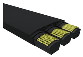 10/BK154 D&D Belt, Classical Wrapped Kevlar Banded V-Belt - Aramid Cord